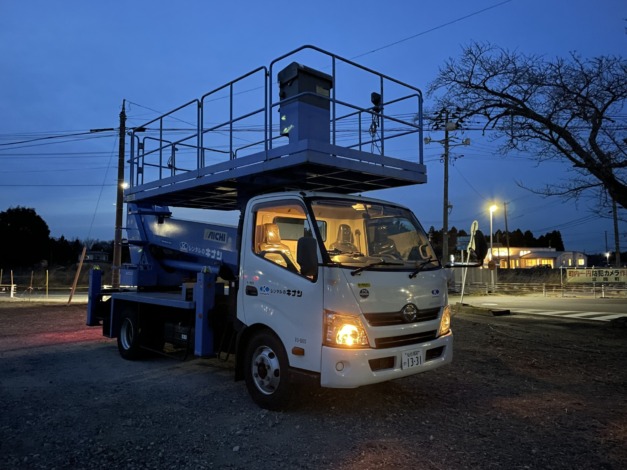 高所作業車（ハイライダー）もお任せください。 | 東北ロケーションサービス